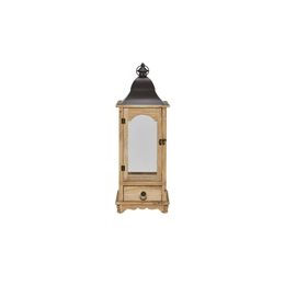Möbel Kraft Holzlaterne mit Schubfach holzfarben Metall,Glas Maße (cm): B: 24 H: 68,2 T: 24.0 » Möbel Kraft