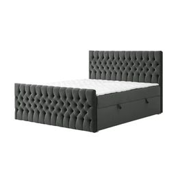 M&ouml;bel Kraft Boxbett mit Bettkasten und Fu&szlig;teil grau Ma&szlig;e (cm): B: 180 H: 125 &raquo; M&ouml;bel Kraft