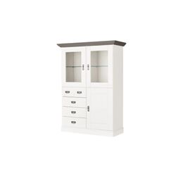 maison bleue Highboard Florian weiß Maße (cm): B: 118,5 H: 163,5 T: 48.0 » Möbel Kraft