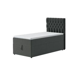 M&ouml;bel Kraft Boxbett mit Bettkasten grau Ma&szlig;e (cm): B: 100 H: 125 &raquo; M&ouml;bel Kraft