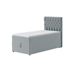 M&ouml;bel Kraft Boxbett mit Bettkasten grau Ma&szlig;e (cm): B: 90 H: 125 &raquo; M&ouml;bel Kraft