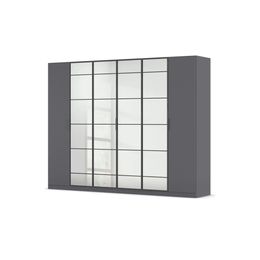 M&ouml;bel Kraft Kleiderschrank mit Spiegel grau Ma&szlig;e (cm): B: 271 H: 210 &raquo; M&ouml;bel Kraft
