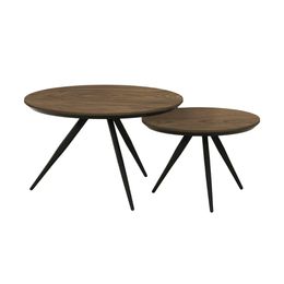 Primo Couchtisch 2er Set Hayley holzfarben Ma&szlig;e (cm): H: 45 &Oslash;: 75.0 &raquo; M&ouml;bel Kraft