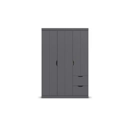M&ouml;bel Kraft Kleiderschrank mit Schubladen grau Ma&szlig;e (cm): B: 136 H: 203 &raquo; M&ouml;bel Kraft