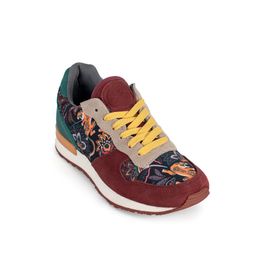 Inkkas Sneaker low 'Inkkas Yuuki Sneaker &ndash; handgefertigter -Sneaker aus Leder mit Statet-Print' Damen Gr&ouml;&szlig;e 38 bunt