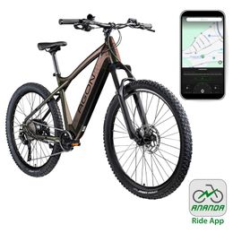 agon Alpha E Bike Mountainbike Herren oder Damen 170 - 190 cm Pedelec 27,5 Zoll sunrise black metallic