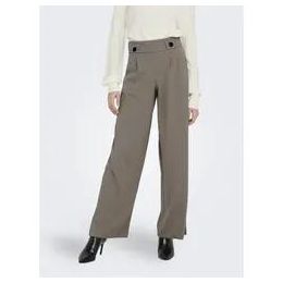 Jacqueline de Yong Jerseyhose JDY "JDYGEGGO NEW LONG PANT JRS NOOS", Damen, Gr. XL (42), L&auml;nge 30, grau (driftwood detail:schwarz buttons), Jersey, Obermaterial: 95% Polyester, 5% Elasthan, unifarben, relaxed fit lang, Hosen Jerseyhose, Materialmix