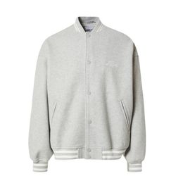 DAN FOX APPAREL Jacke 'Quentin' Herren Gr&ouml;&szlig;e M graumeliert / wei&szlig;