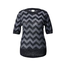 Only Carmakoma Pullover 'CARJILLO' Damen Gr&ouml;&szlig;e 5XL/6XL silbergrau / schwarz