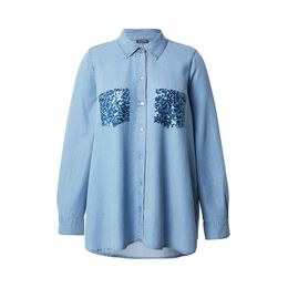 SAMOON Bluse Damen Gr&ouml;&szlig;e XXXL blau / hellblau