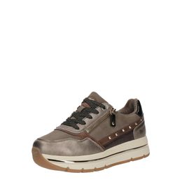 Mustang Sportlicher Schnürschuh 'Mustang' Damen Größe 41 taupe / bordeaux / schwarz