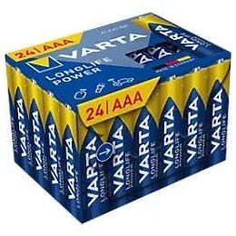 Varta-Batterien LONGLIFE Power AAA 1250 mAh Alkaline 24 St&uuml;ck