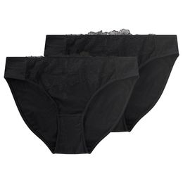 Gina Benotti 2 Damen Slips mit Stickerei