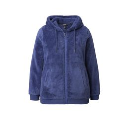 Ulla Popken Zip-Up Hoodie female Blue size 46-48