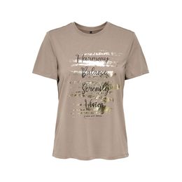 Only T-Shirt 'ONLFREE' Damen Gr&ouml;&szlig;e XS gold / taupe / schwarz