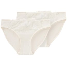 Gina Benotti 2 Damen Slips mit Stickerei