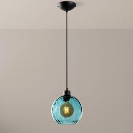 Opviq Pendelleuchte Benek, blau, Glas, Ø 20 cm, E27