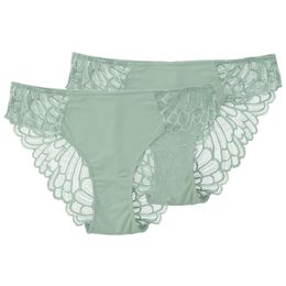 Gina Benotti 2 Damen Slips mit Spitze