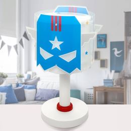 Dalber Kinder-Tischlampe Blue Hero, G4, Ø 15 cm