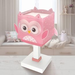 Dalber Kinder-Tischlampe Little Pink Owl, G4, Breite 14 cm