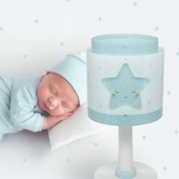 Dalber Kinder-Tischlampe Baby Dreams, blau, G4, Ø 15 cm