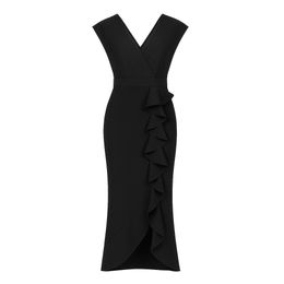 WOMAN VISION Kleid Damen Größe 40 schwarz Winterkleid