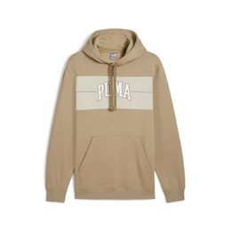 Kapuzensweatshirt Puma "SQUAD HOODIE FL", Herren, Gr. L, braun (oak branch), Fleece, Obermaterial: 66% Baumwolle, 34% Polyester, bedruckt, regular fit normal, Sweatshirts