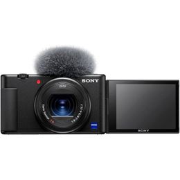 Sony Kompaktkamera "Vlog-Kamera ZV-1", schwarz, B:10,55cm H:6cm T:4,35cm, Fotokameras, seitlich klappbares Selfie-Display für Vlogging & YouTube, 4K Video
