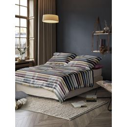 Bettwäsche Irisette "Wave 8666", multi, B/L: 155cm x 220cm, 1 Stk., 1 Stk., Mako-Satin, B/L: 80cm x 80cm, 2 Stk., Mako-Satin, Obermaterial: 100% Baumwolle, Bettwäsche, anschmiegsam und atmungsaktiv, Ganzjahresqualität