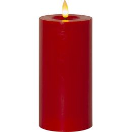 STAR TRADING LED-Wachskerze "Flamme Flow" in Rot - (H)17 cm - 10% | Kerzen-vasen