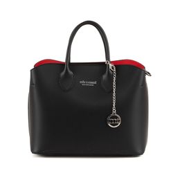 Mia Tomazzi Leder-Henkeltasche in Schwarz - (B)32 x (H)26 x (T)16 cm - 75% | Damen-taschen