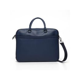 Victor & Hugo Paris Leder-Aktentasche "Antonio" in Dunkelblau - (B)41 x (H)29,5 x (T)8,5 cm - 66% | Herrentaschen