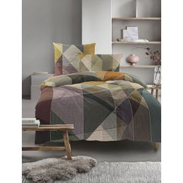 Bettwäsche Irisette "Wave 8639", multi, B/L: 140cm x 200cm, 1 Stk., 1 Stk., Mako-Satin, B/L: 90cm x 70cm, 2 Stk., Mako-Satin, Obermaterial: 100% Baumwolle, Bettwäsche, anschmiegsam und atmungsaktiv, Ganzjahresqualität