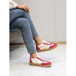 Sixth Sens Sneakers in Beige/ Rot/ Hellbraun - 69% | Größe 37 | Damen-sneakers