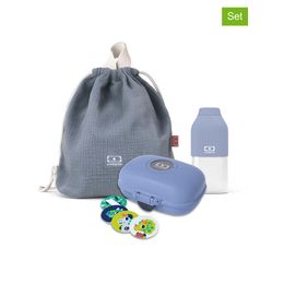 Monbento 3tlg, Snack-Set in Blau - 35% | Aufbewahren-servieren