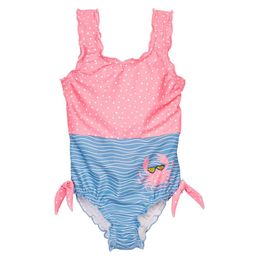 Playshoes Badeanzug in Rosa/ Hellblau - 48% | Größe 122/128 | Baby-bademode