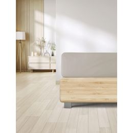 Spannbettlaken Irisette "Erba 30", natur, B:180cm L:200cm, Tencel, Obermaterial: 48% Baumwolle, 48% Lyocell, 4% Elasthan, Bettlaken, glatt
