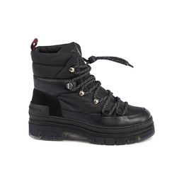 Tommy Hilfiger Shoes Leder-Boots in Schwarz - 46% | Größe 41 | Damen-stiefel