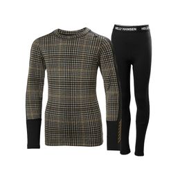 Helly Hansen 2tlg. Funktionswäsche-Set in Schwarz/ Hellbraun - 40% | Größe 146 | Kinder-waesche
