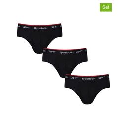 Reebok 3er-Set: Slips "Wiggins" in Schwarz - 51% | Größe M | Herren-waesche