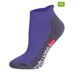 Trollkids 2er-Set: Wandersocken "Hiking Low Cut Socks II" in Lila - 44% | Größe 31-34 | Kinder-outdoor-waesche