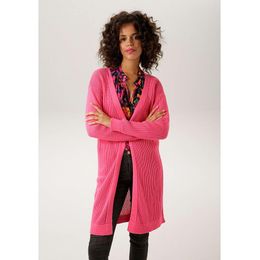 Aniston Longcardigan in Pink - 64% | Größe 40 | Damen-pullover-cardigans