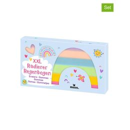 moses. 2er-Set: Radierer ''XXL Regenbogen'' in Bunt - (B)8,3 x (H)4,7 x (T)1,4 cm - 11% | Schulzubehoer