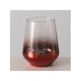 Boltze Trinkglas "Merilo" in Transparent/ Rot - (H)11 cm - 12% | Gedeckter-tisch