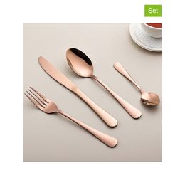Laguiole 24tlg. Besteck-Set ''Eclat'' in Roségold - 43% | Gedeckter-tisch