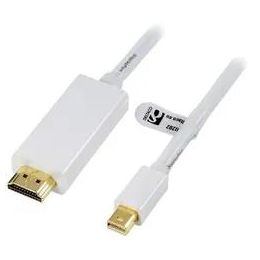 Deltaco Mini DisplayPort > HDMI 2m Wei&szlig;