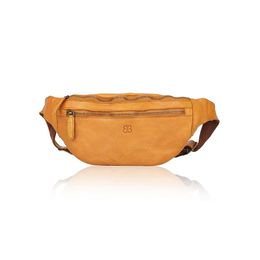 Bellicci Leder-Brustbeutel "Charmaine" in Senf - (B)40 x (H)17 x (T)6 cm - 49% | Damen-koffer-reisegepaeck