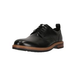 Schn&uuml;rschuh Clarks "Aldwin Lace", Herren, Gr. 43, schwarz, Leder, Schuhe Schn&uuml;rschuh, mit strapazierf&auml;higer Gummilaufsohle