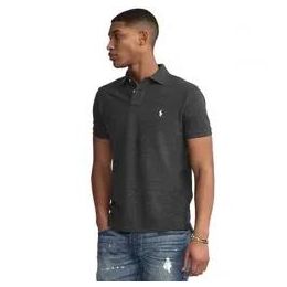 Polo Ralph Lauren f&uuml;r Herren. 710680784011 Schwarzes Slim-Fit-Piquet-Poloshirt (S), Baumwolle, Kurzarm