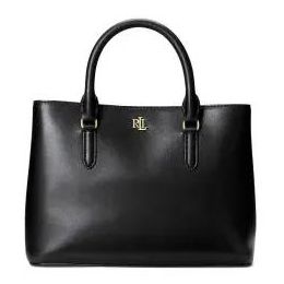 Lauren Ralph Lauren f&uuml;r Damen. 431876725004 Marcy Leder Satchel Tasche schwarz (OSFA), L&auml;ssig